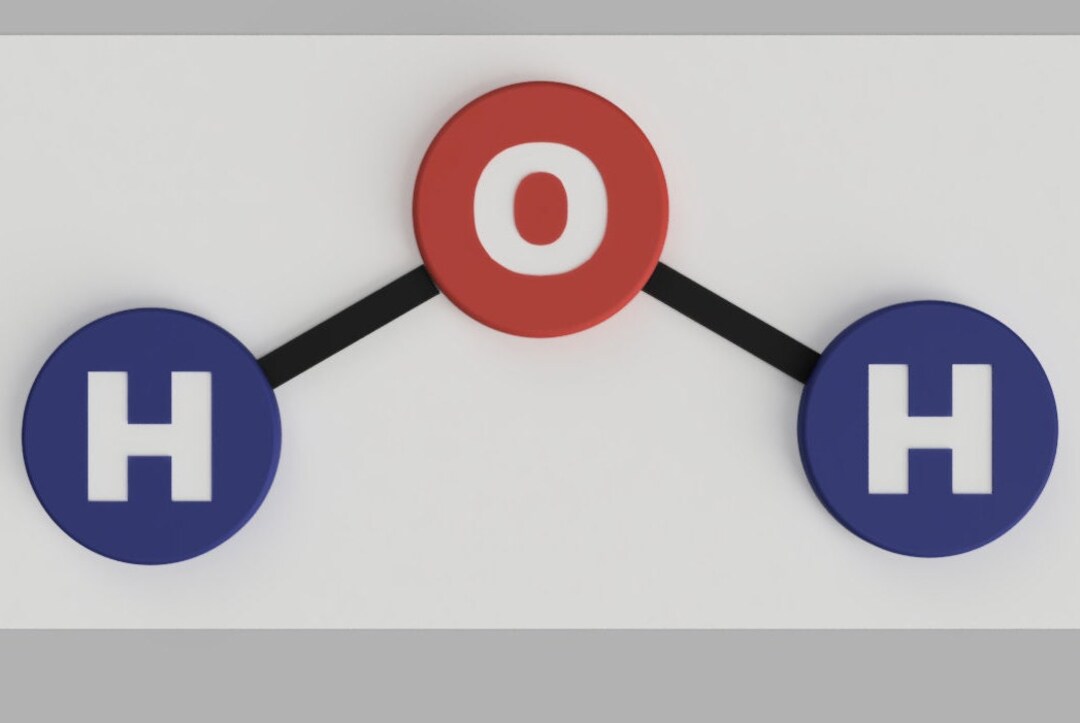 Educational 3D Printed Water H2O Molecule Wall Art - Classroom Decor ...