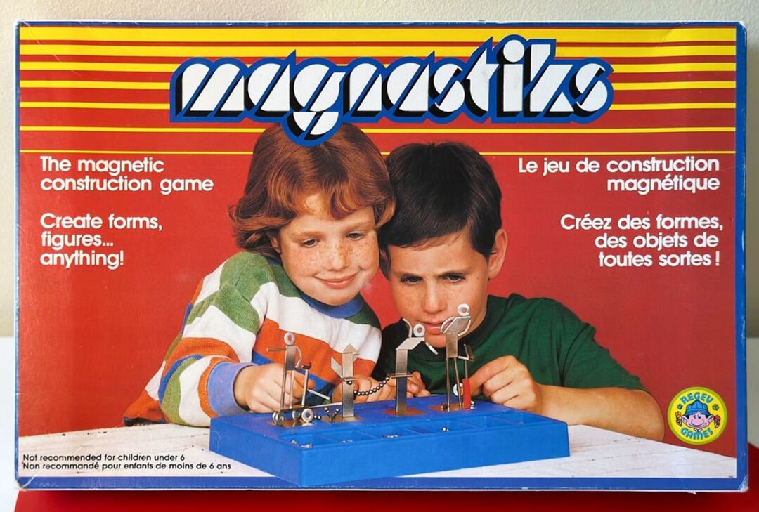 1970 Vintage Magnastiks Magnetic Building Game Regev Games - Etsy