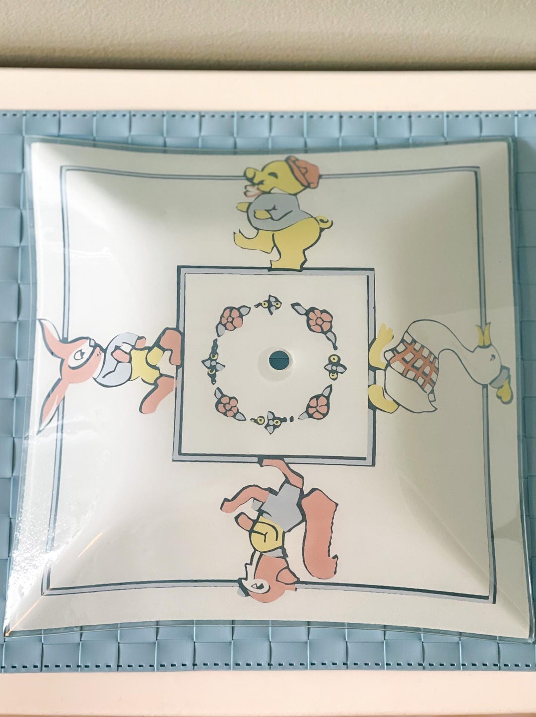 Vintage 1960 Children Lithographic Glass Ceiling Light Shade Cover - Etsy