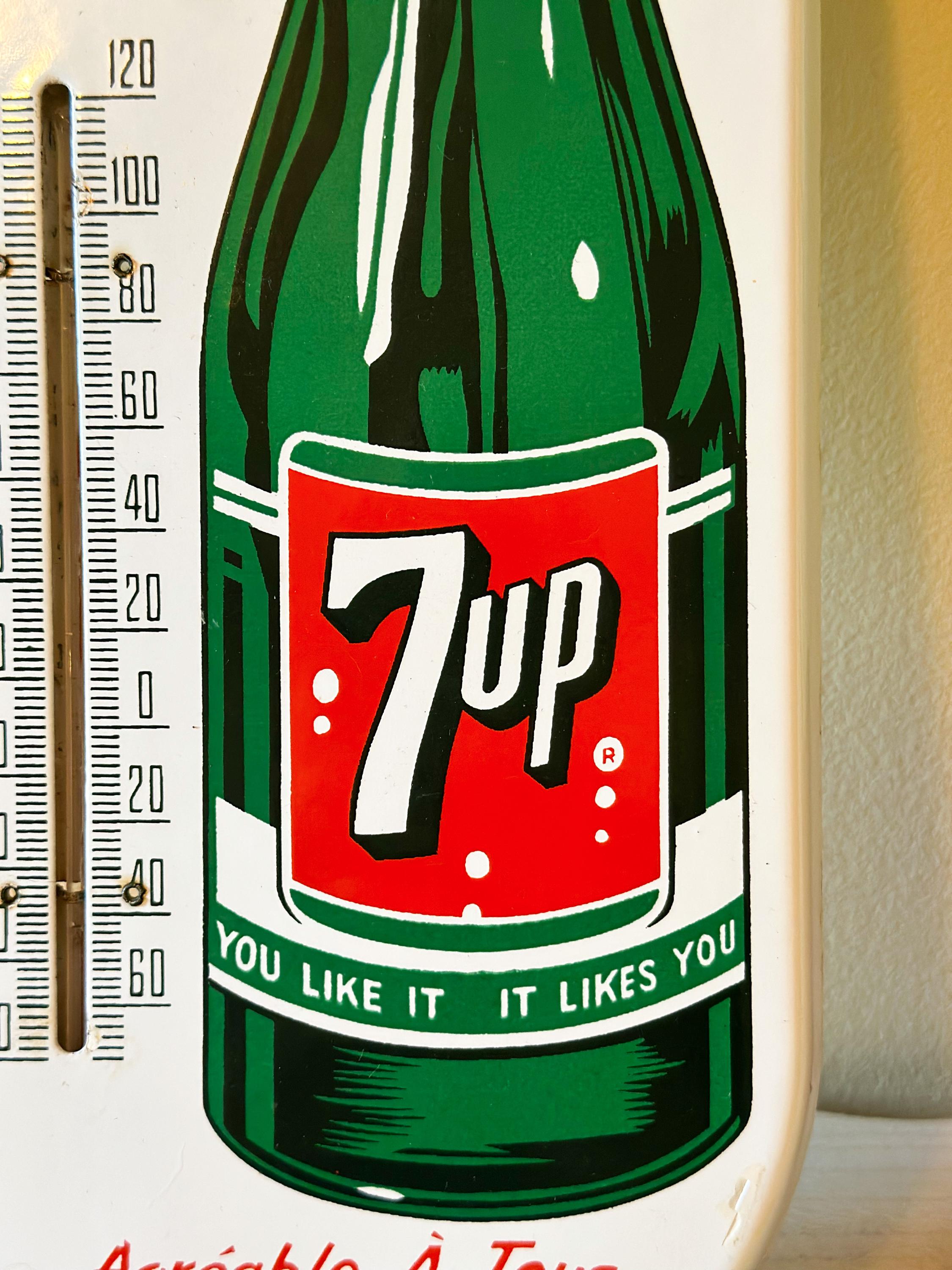 Vintage 1950 French 7up Thermometer Functional - Etsy