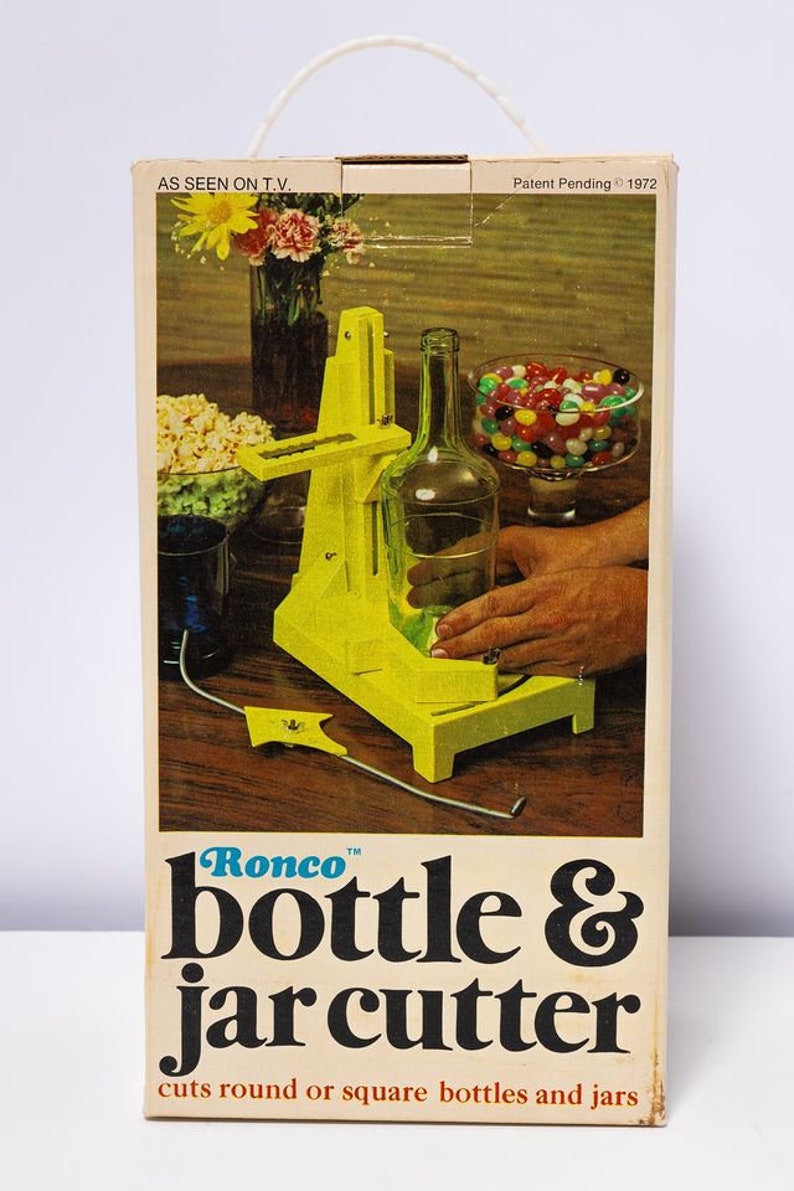 Vintage 1972 Ronco Bottle & Jar Glass Cutter Kit New in Box - Etsy