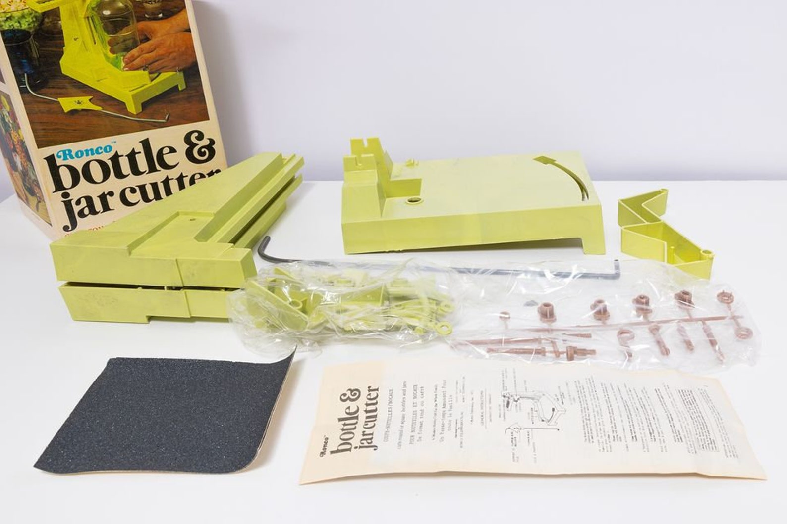 Vintage 1972 Ronco Bottle & Jar Glass Cutter Kit New in Box - Etsy