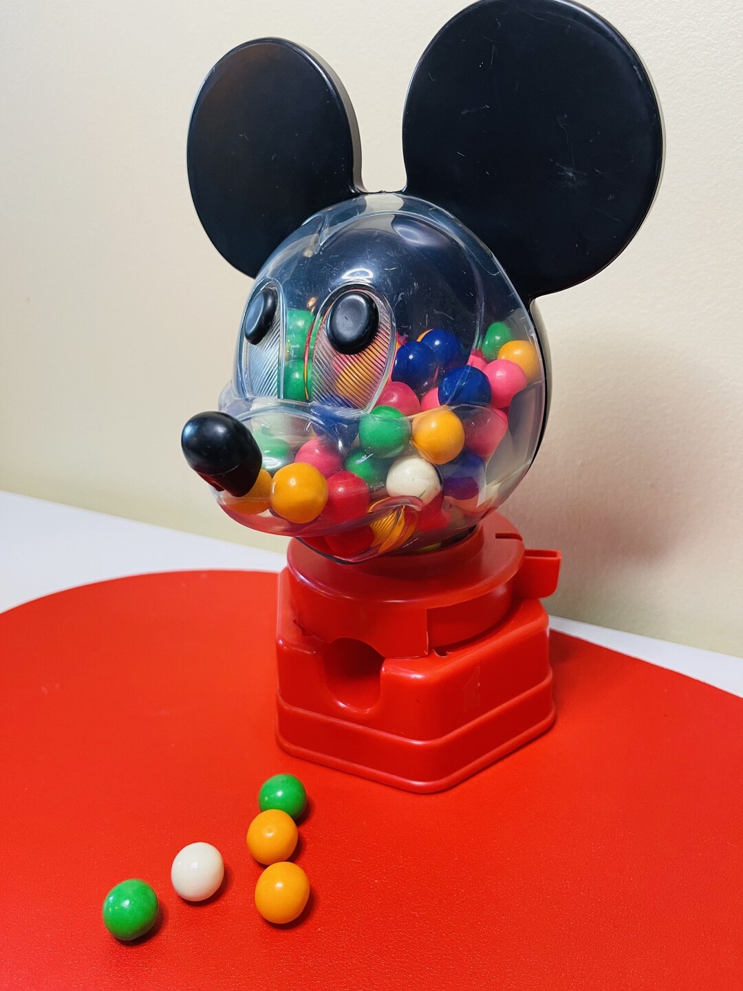 Vintage Mickey Mouse Gumball Machine From Hasbro 1968 / - Etsy