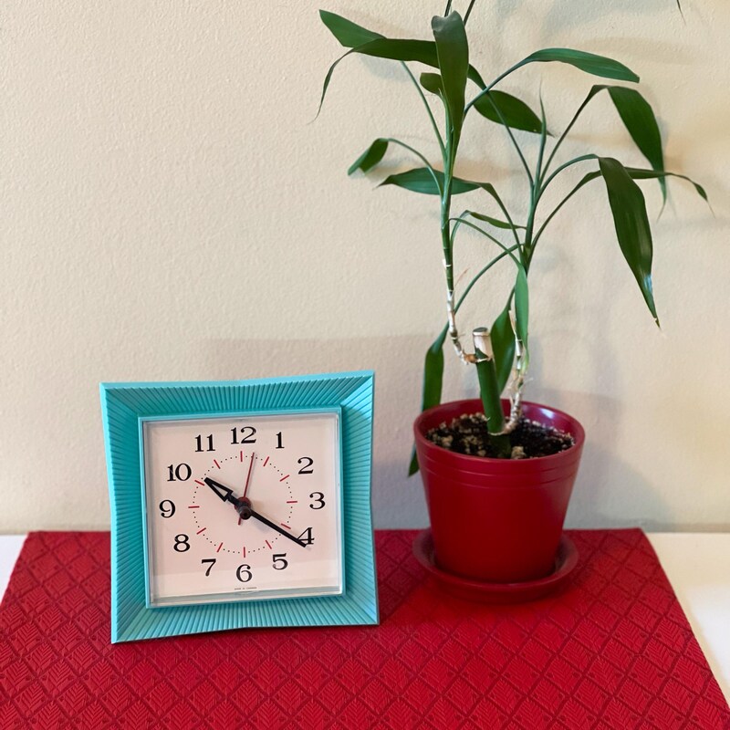 Turquoise Clock - Etsy