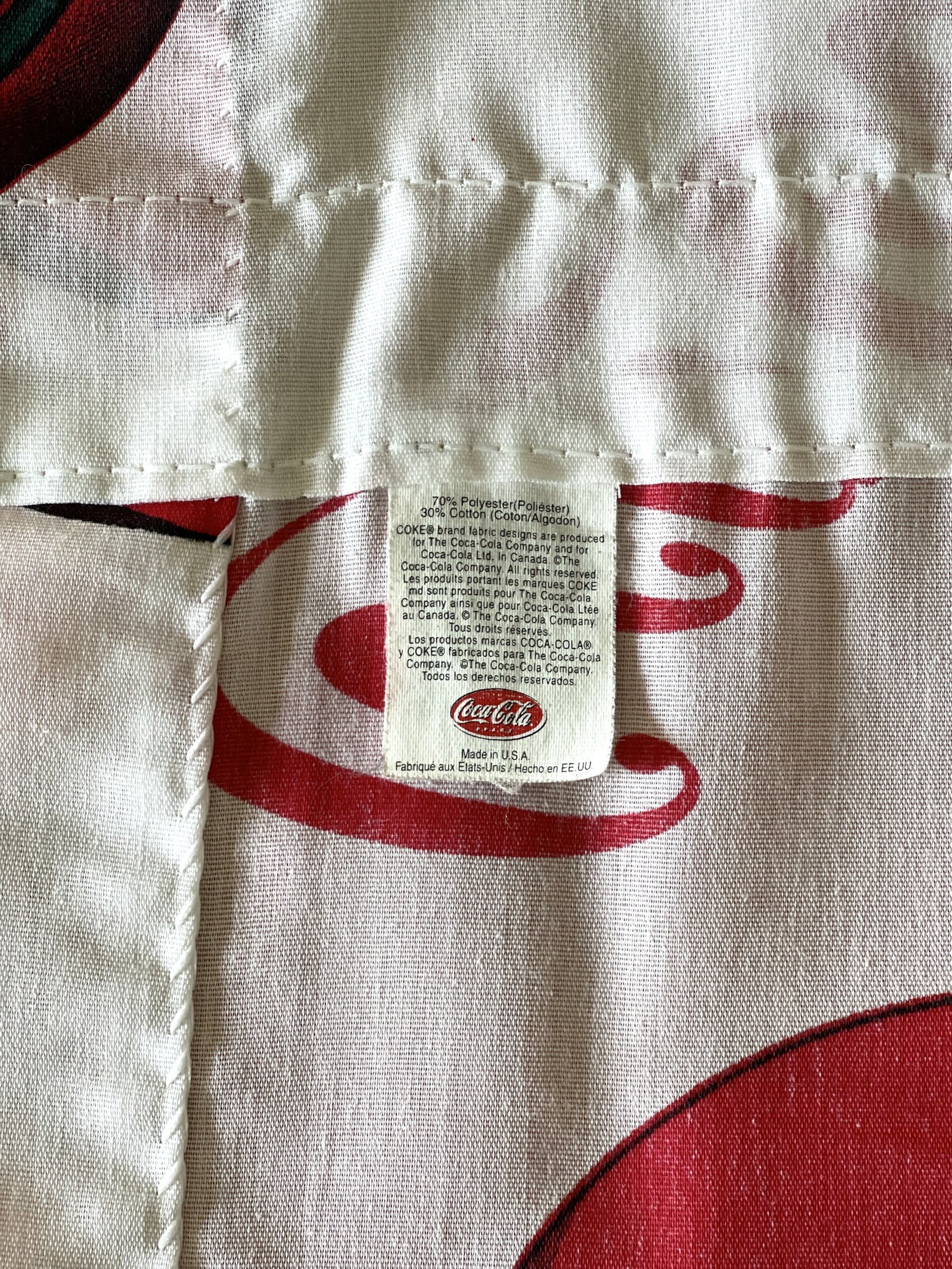 Vintage Coca-cola Fabric Curtain Valence Retro Look - Etsy