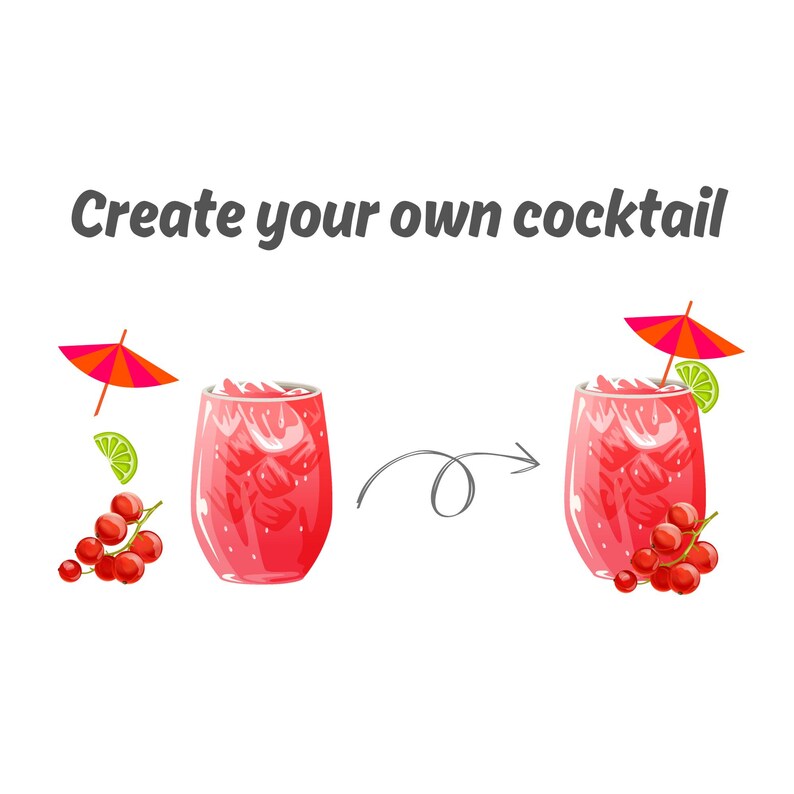 Customizable Cocktail Menu Template Modern Minimalist Bar Sign Editable ...