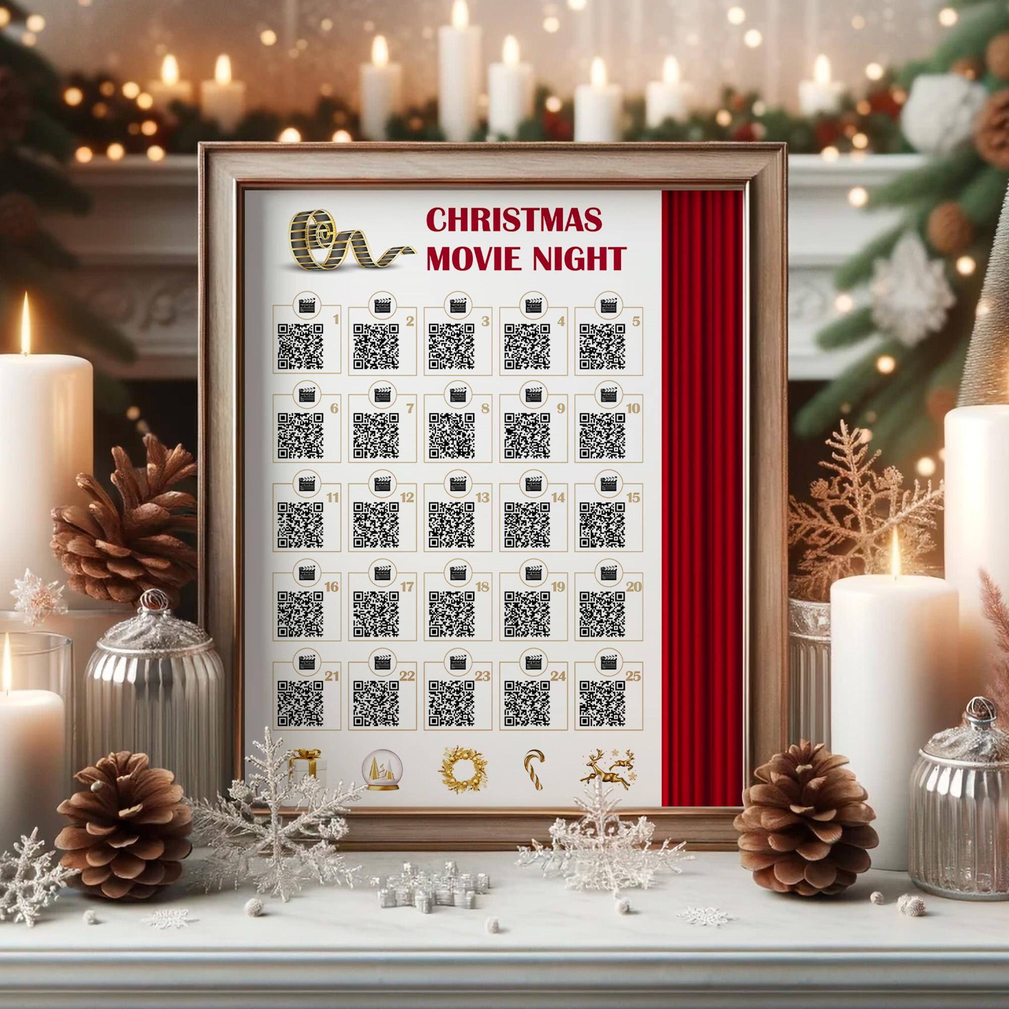 Christmas Advent Movie Calendar Printable Countdown With Imdb Top 250 ...