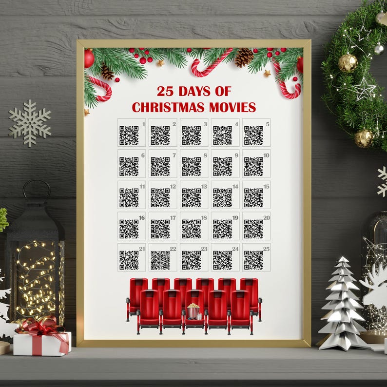 Christmas Movie Advent Calendar | 25 Festive Films With QR Codes ...