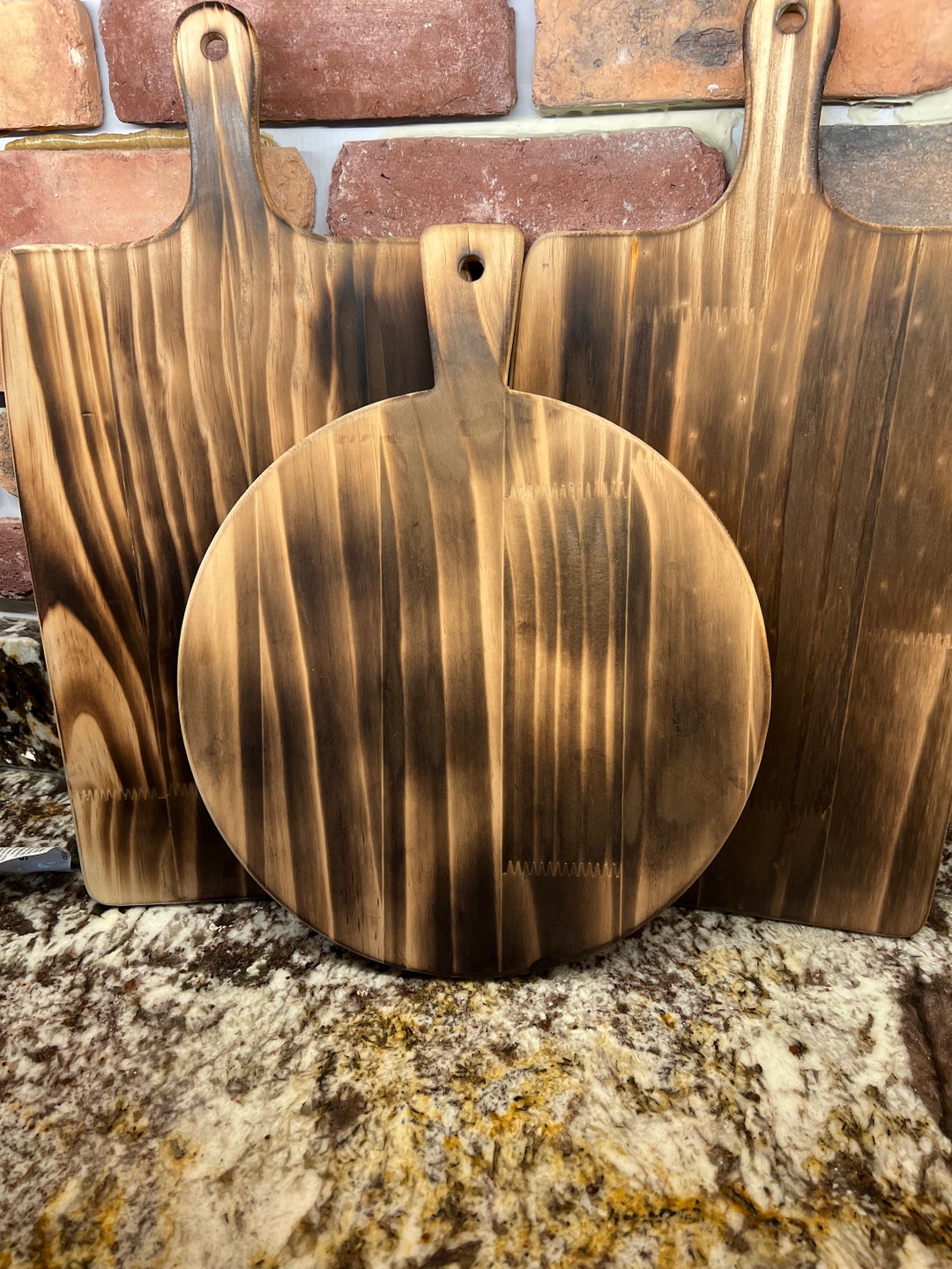 Unique Burned Wood Charcuterie Tray, Handcrafted Rustic Serving Board ...