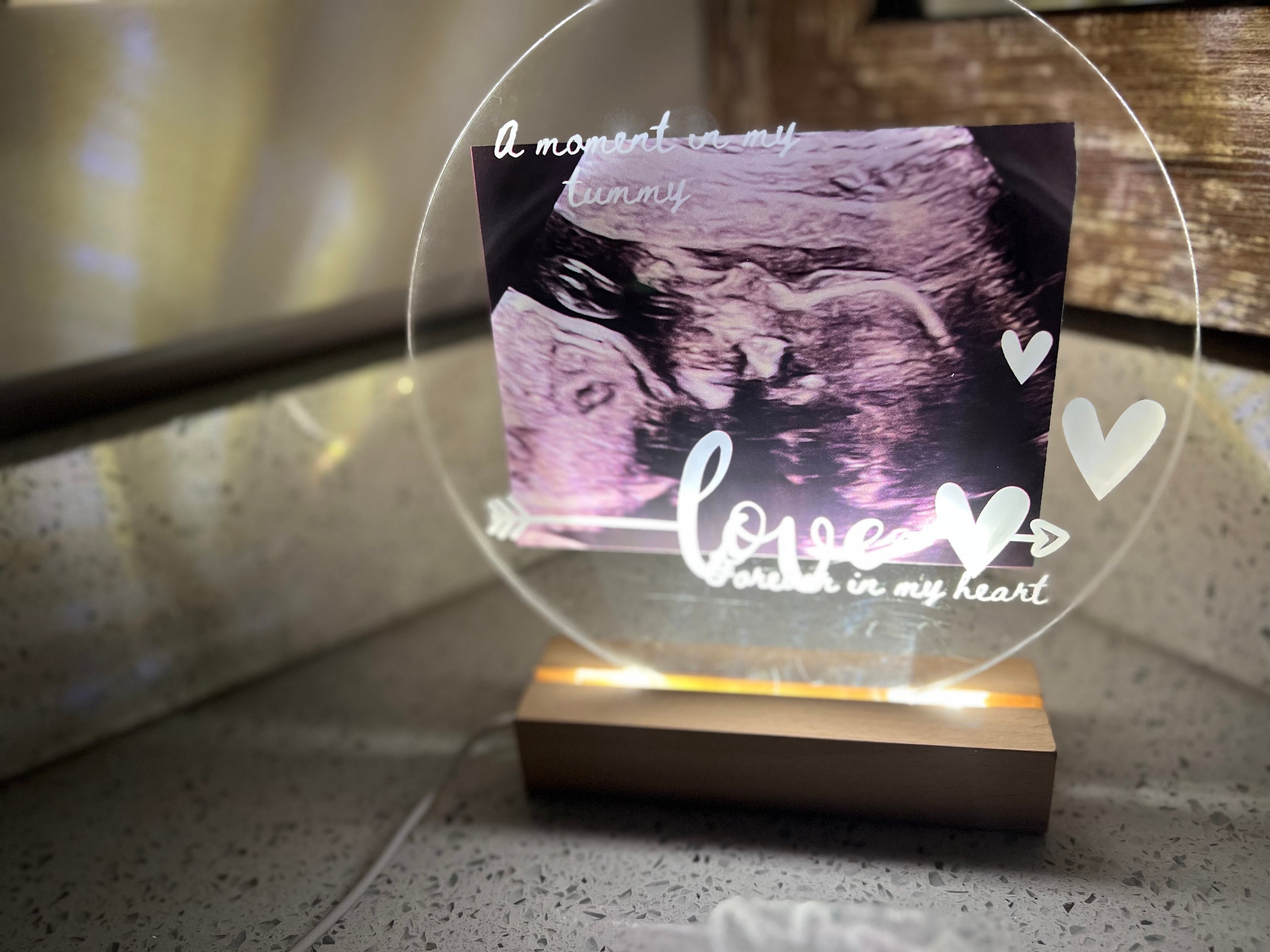 Personalized Sonogram Nightlight, Custom Baby Ultrasound Lamp, Unique ...