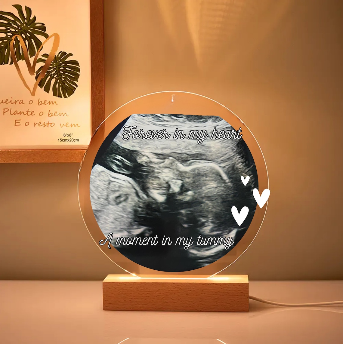 Personalized Sonogram Nightlight, Custom Baby Ultrasound Lamp, Unique ...