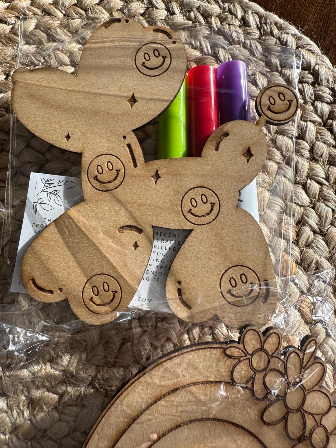 Kids Craft Set, Washable Markers, Custom Wood Cutout, Perfect for ...