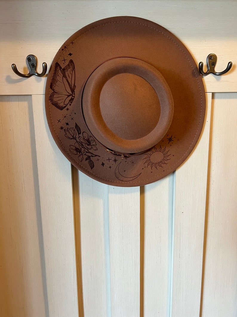 Custom Hat for Her, Engraved Fedora Hats, Hat for Boho Aesthetic ...