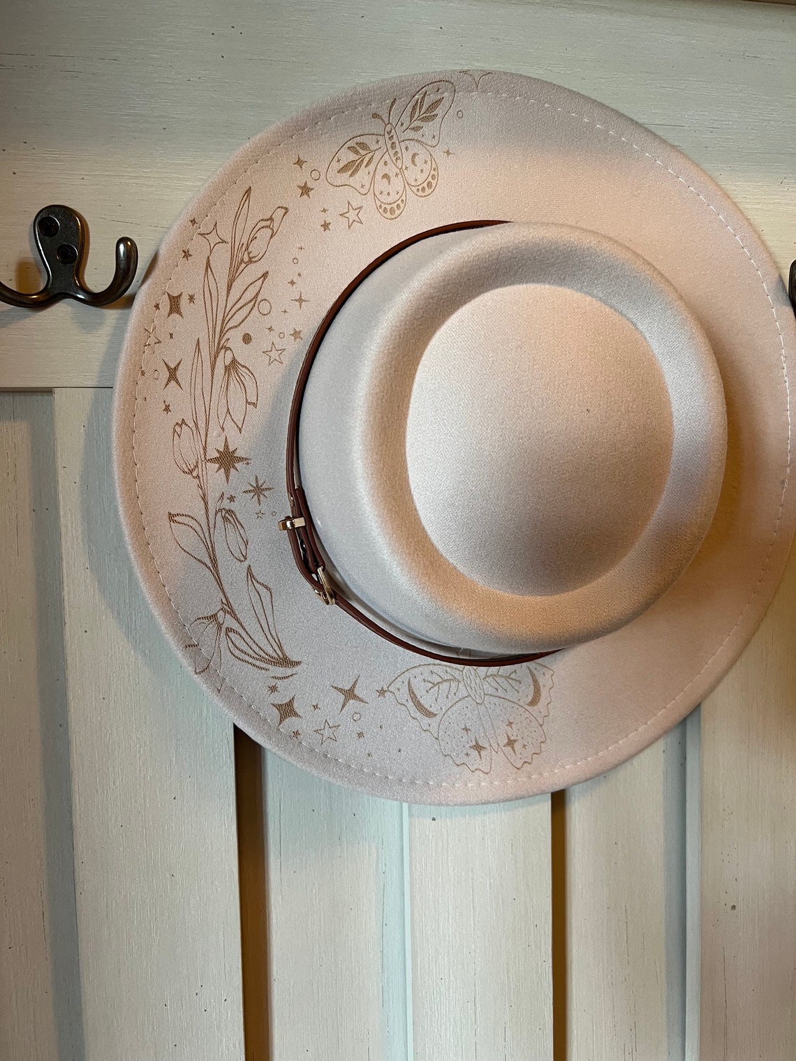 Custom Hat for Her, Engraved Fedora Hats, Hat for Boho Aesthetic ...