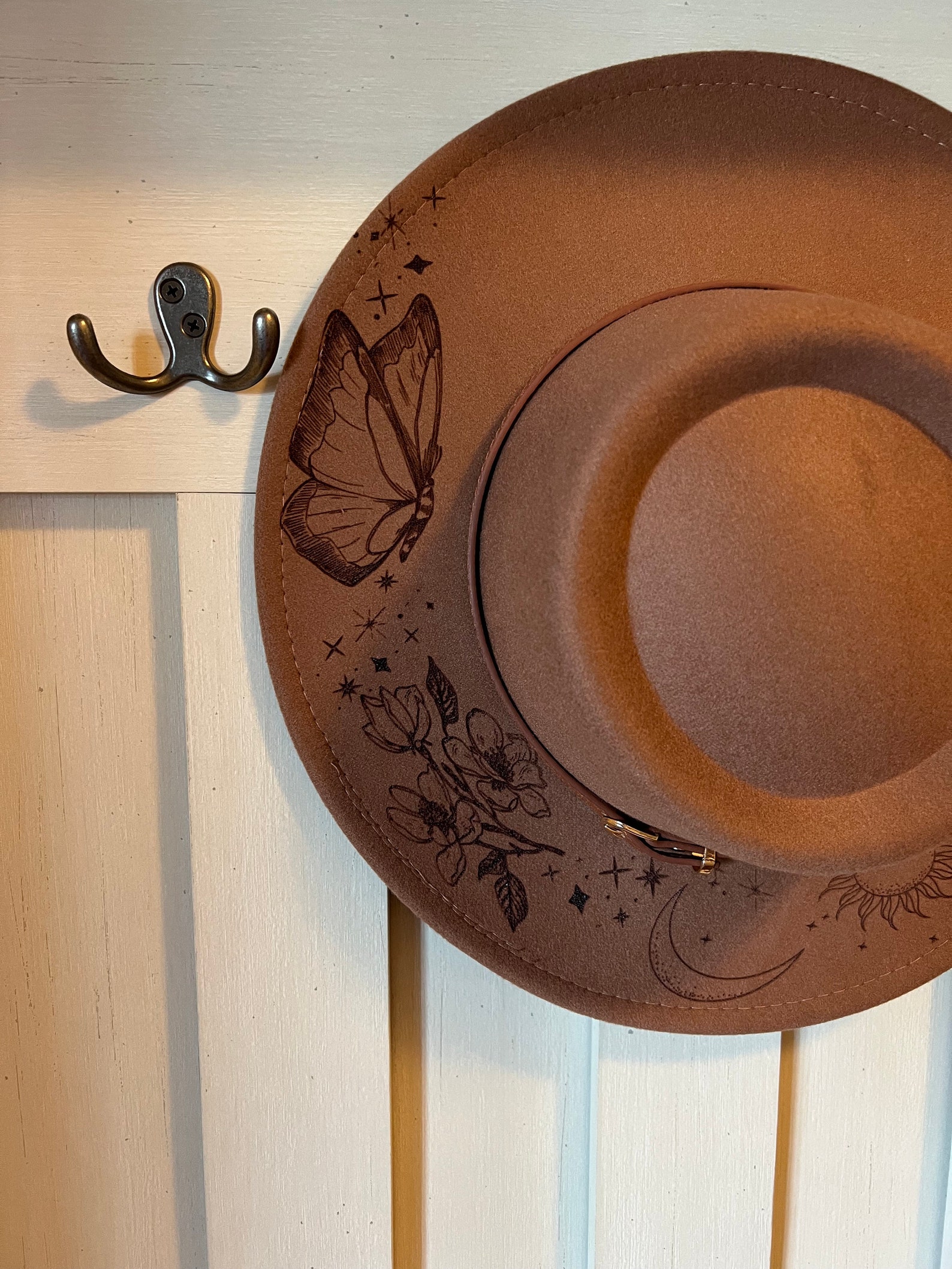 Custom Hat for Her, Engraved Fedora Hats, Hat for Boho Aesthetic ...
