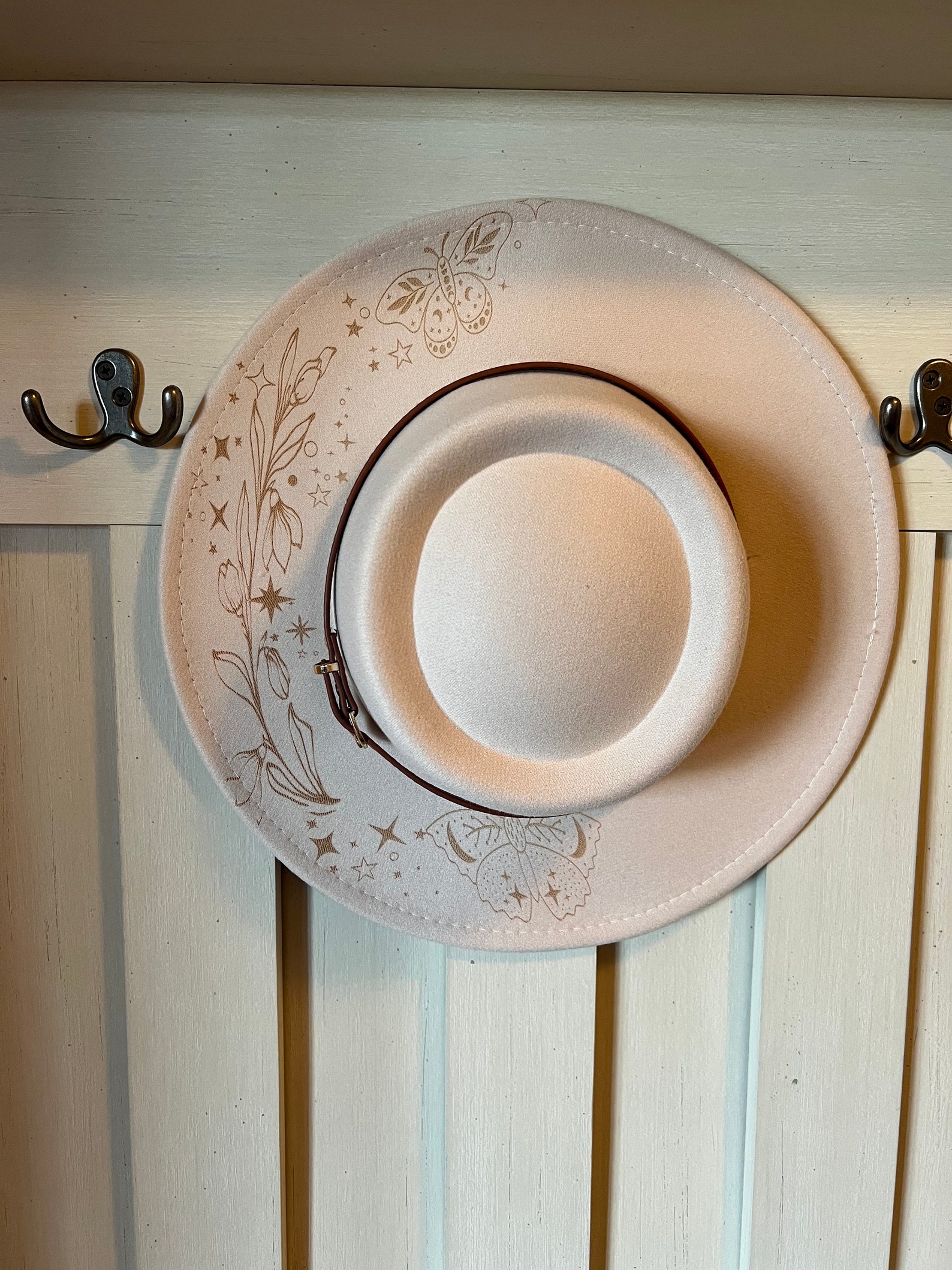 Custom Hat for Her, Engraved Fedora Hats, Hat for Boho Aesthetic ...