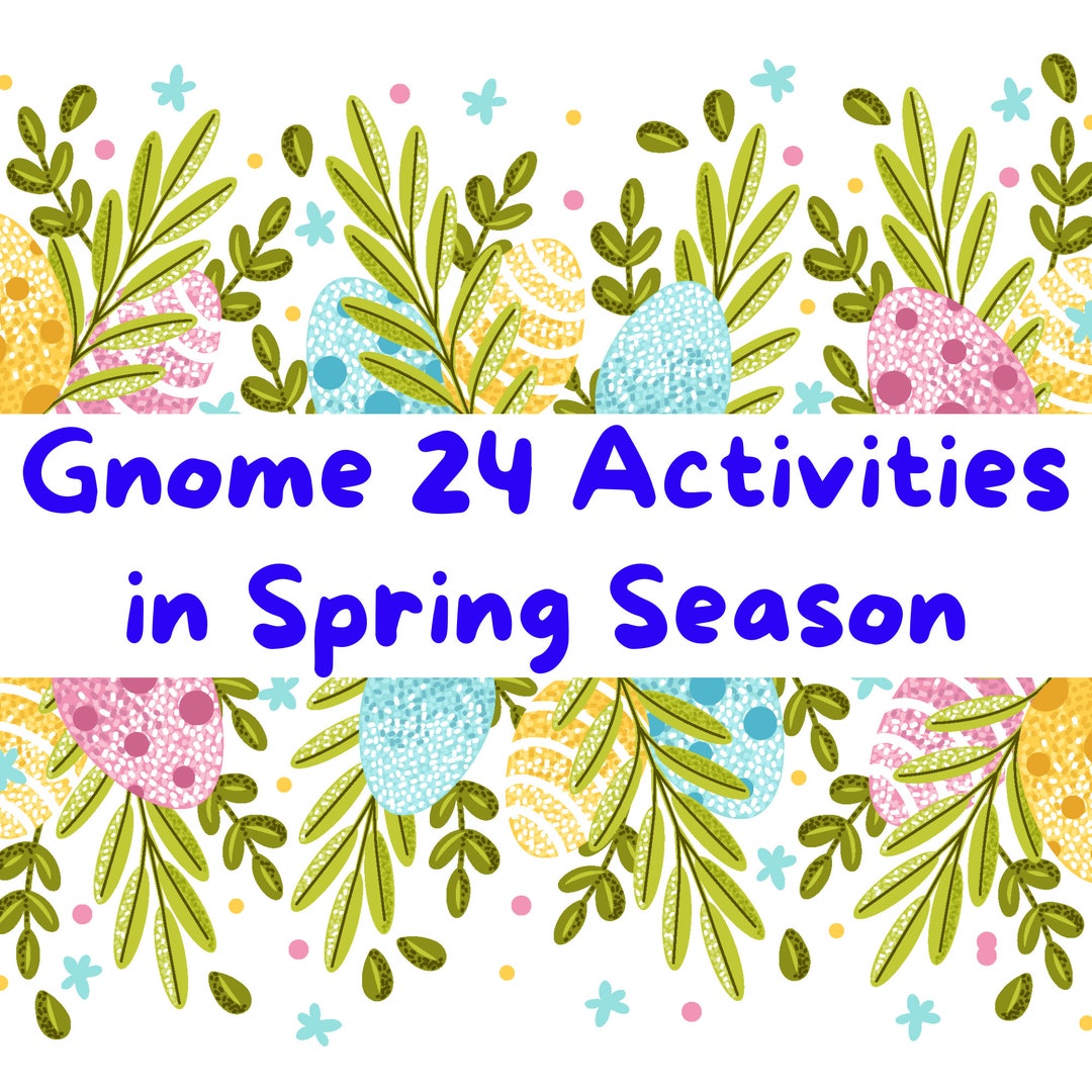 Springtime Gnomes 24 Activities Clipart, Printable Watercolor Clipart ...