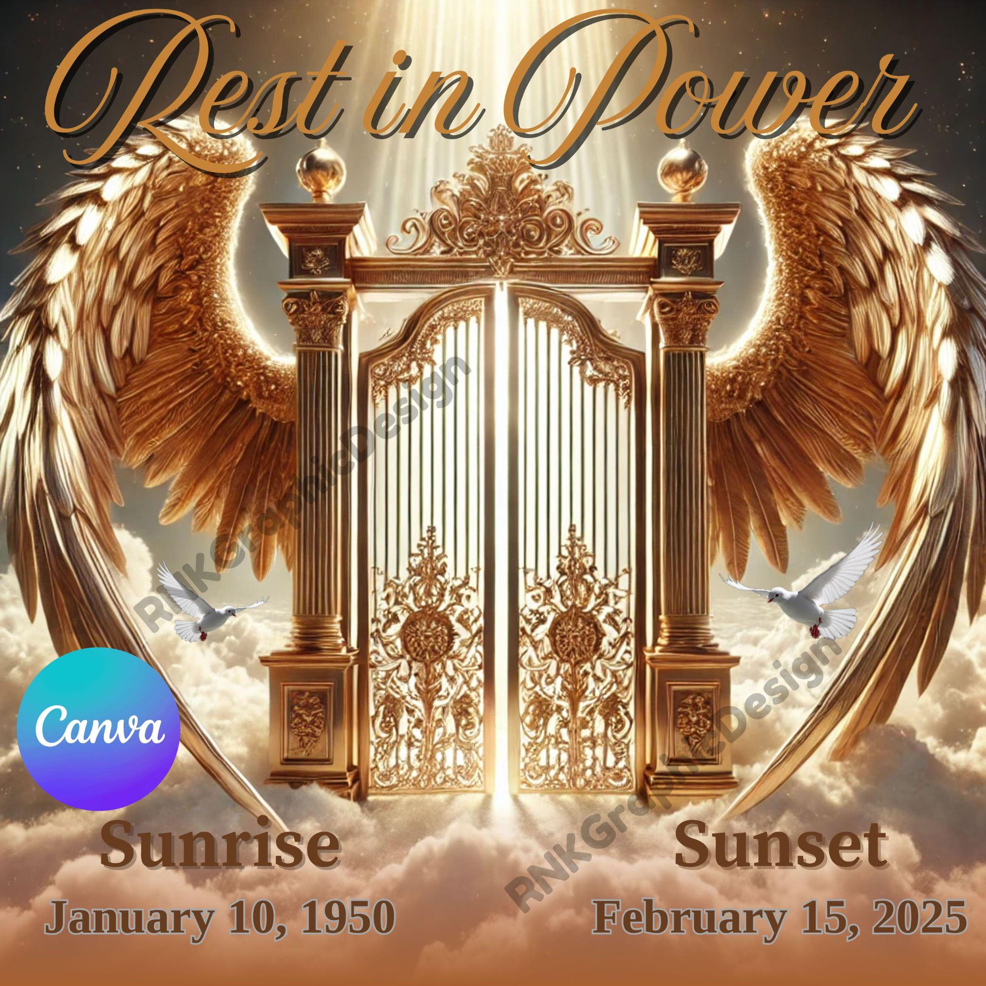 4 Memorial-digital Templates for Your Special Memorial Photo, Template ...