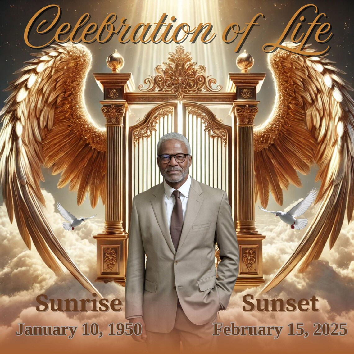 4 Memorial-digital Templates for Your Special Memorial Photo, Template ...