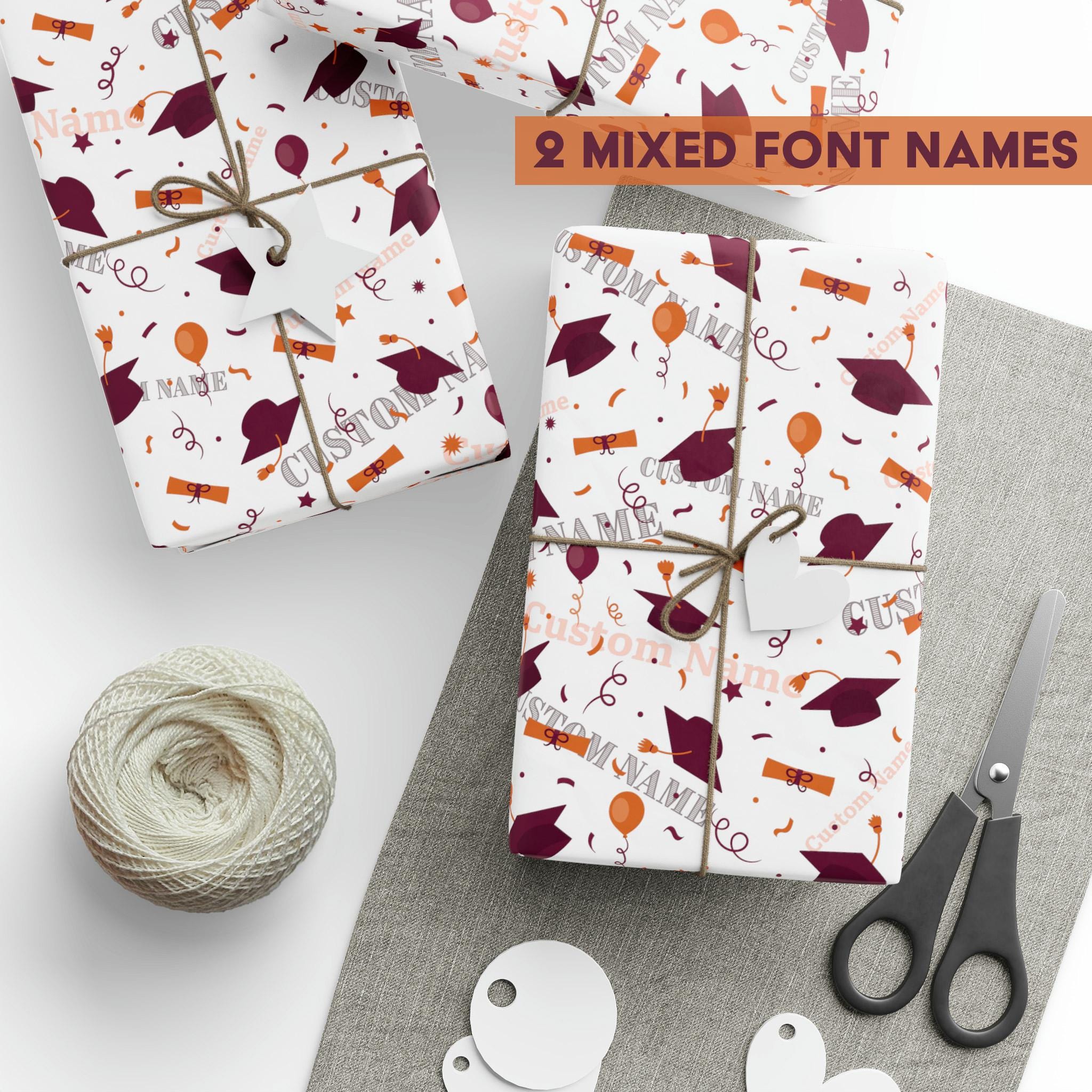 Graduation Wrapping Paper for Graduation From College School Colors ...