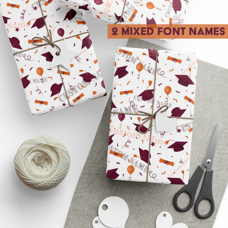 Graduation Wrapping Paper for Graduation From College School Colors ...