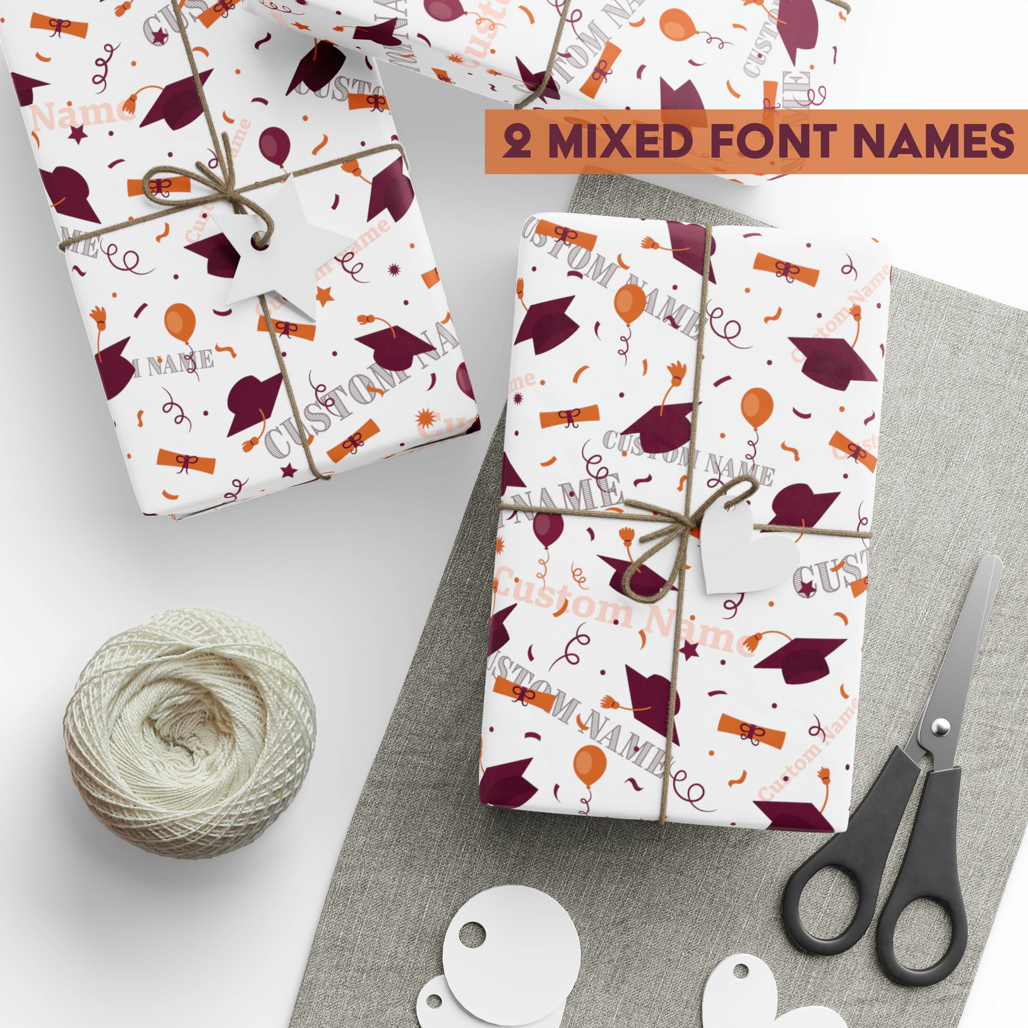 Graduation Wrapping Paper for Graduation From College School Colors ...