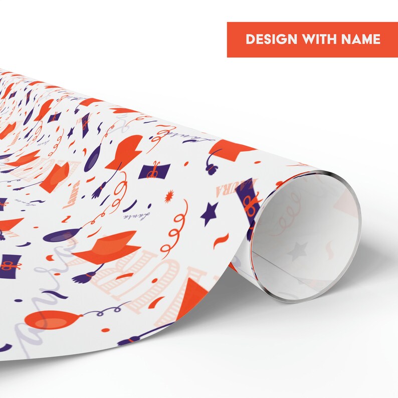 Graduation Wrapping Paper for Graduation From College School Colors ...