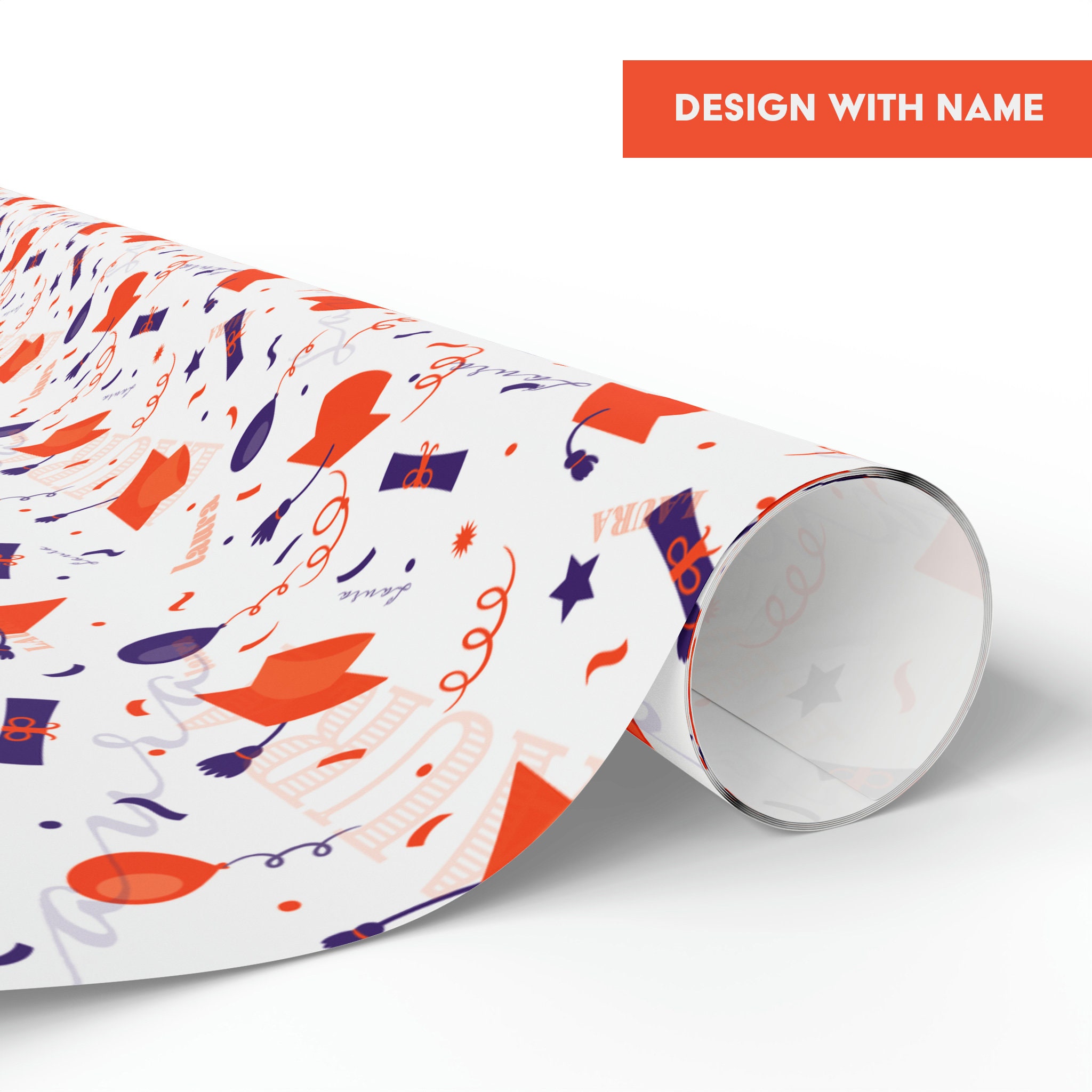 Graduation Wrapping Paper for Graduation From College School Colors ...