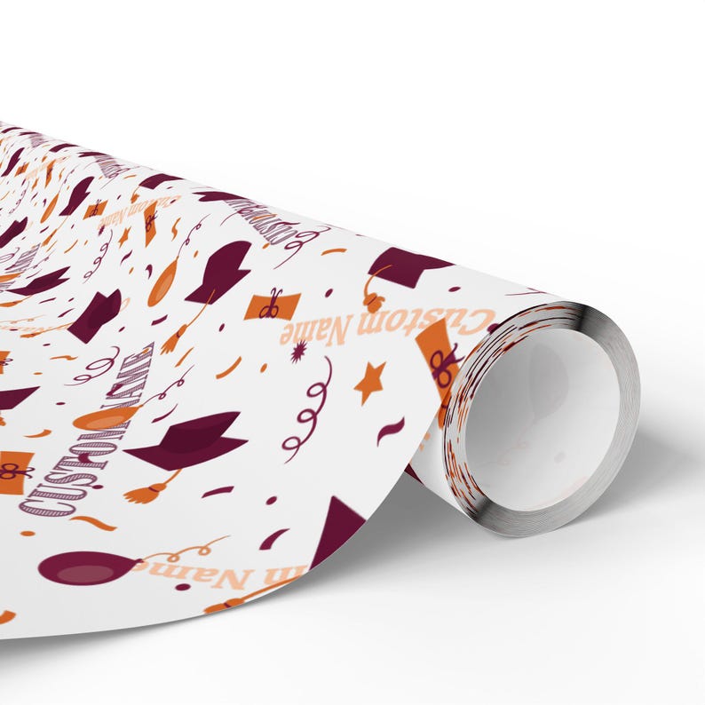 Graduation Wrapping Paper for Graduation From College School Colors ...