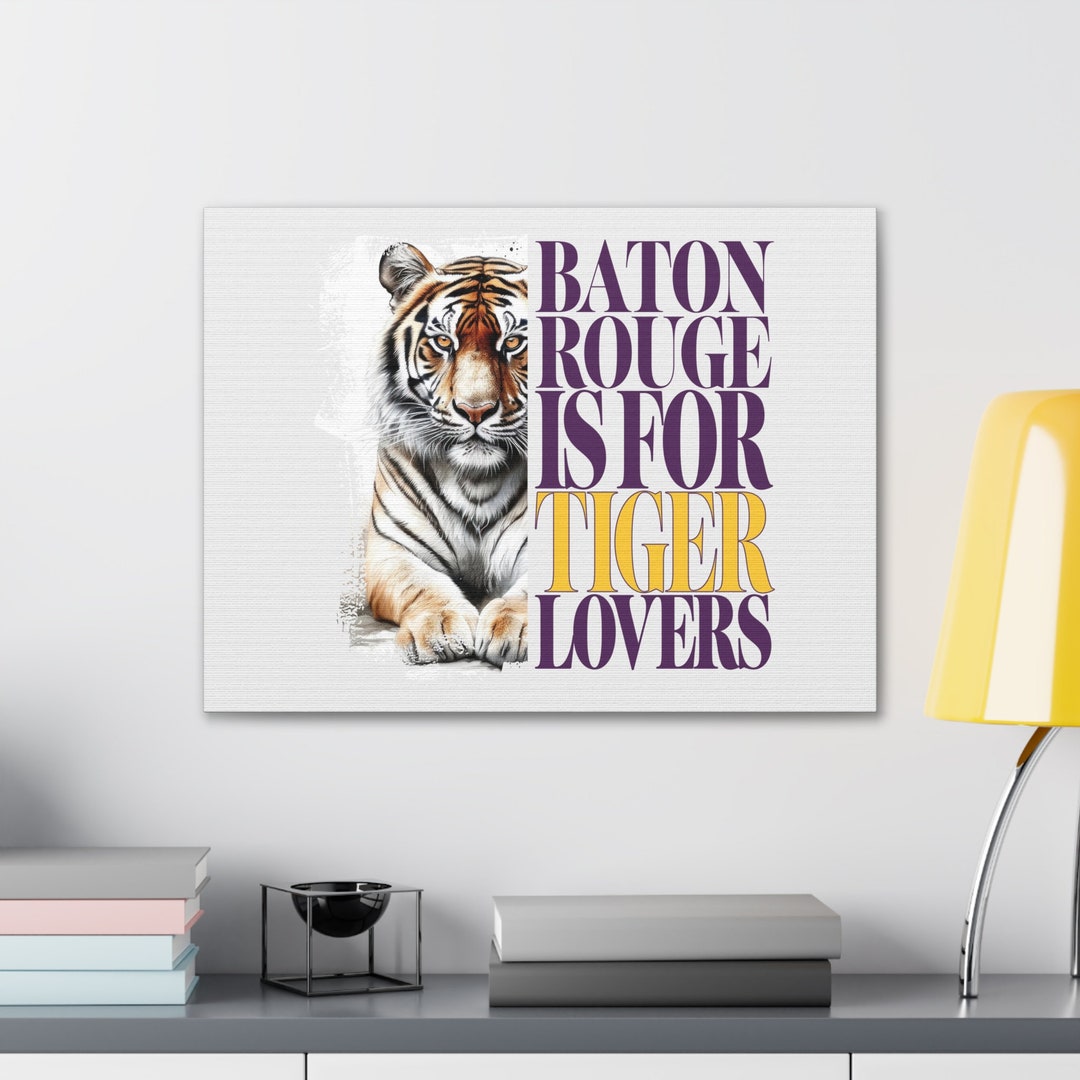 Louisiana Tiger Print Baton Rouge Print Tiger Wall Decor Tiger College ...