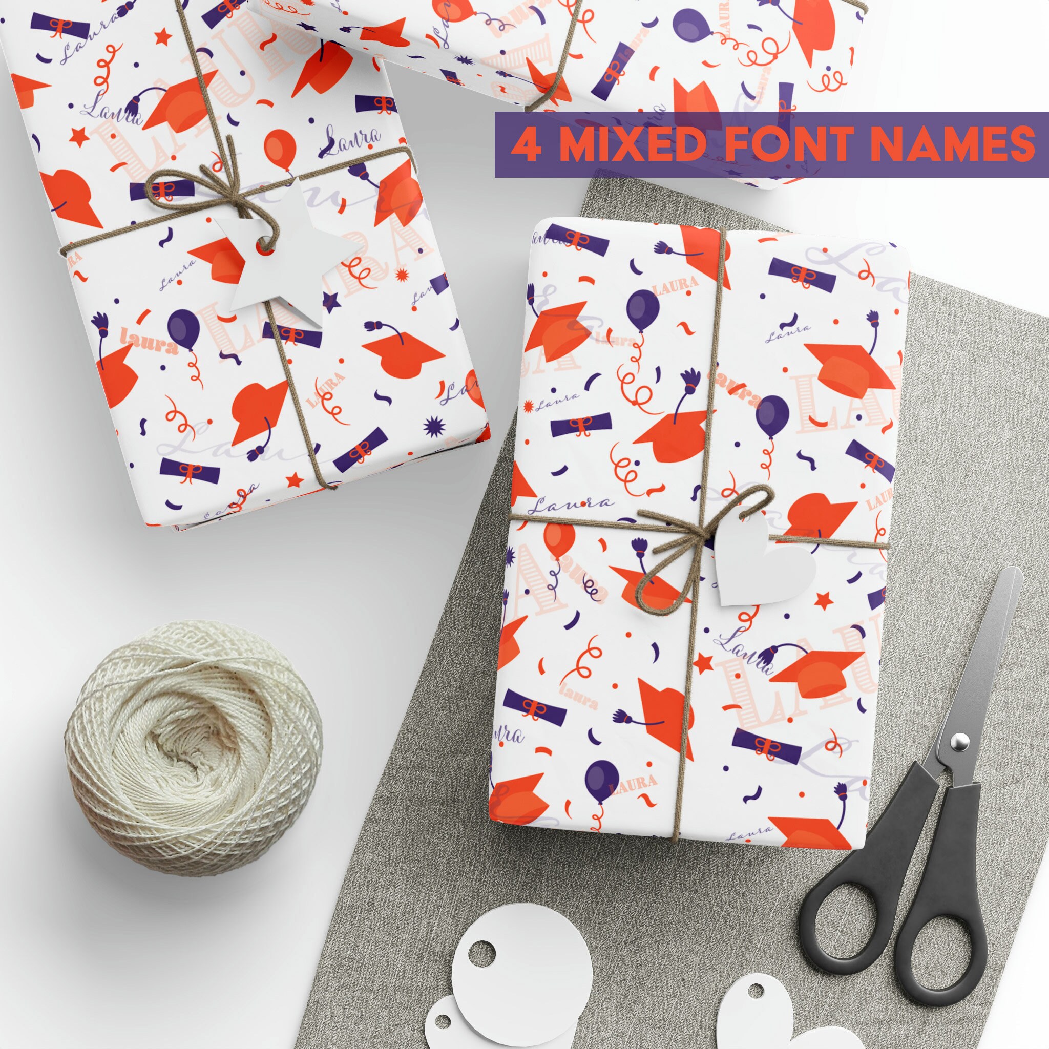 Graduation Wrapping Paper for Graduation From College School Colors ...