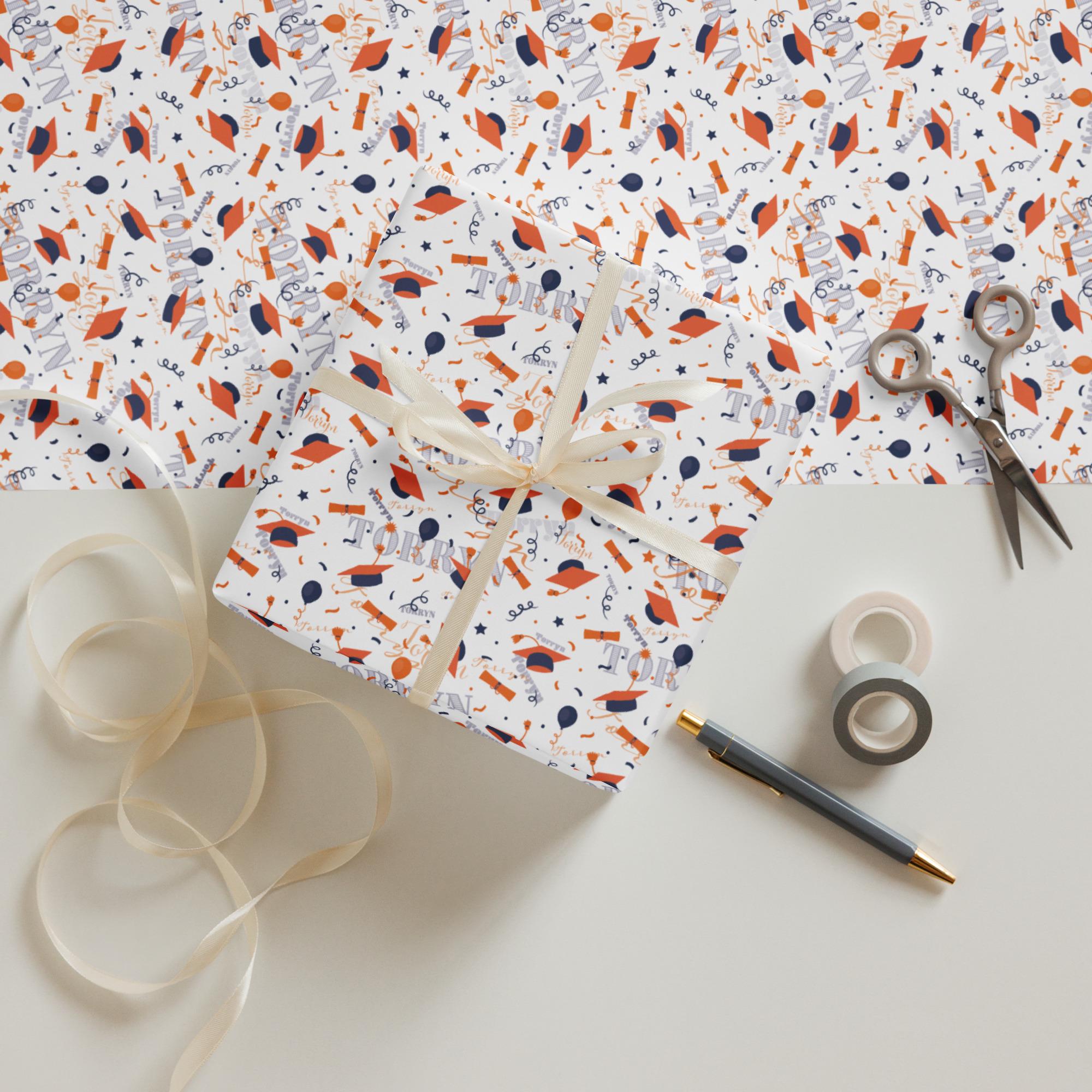 Graduation Wrapping Paper for Graduation From College School Colors ...