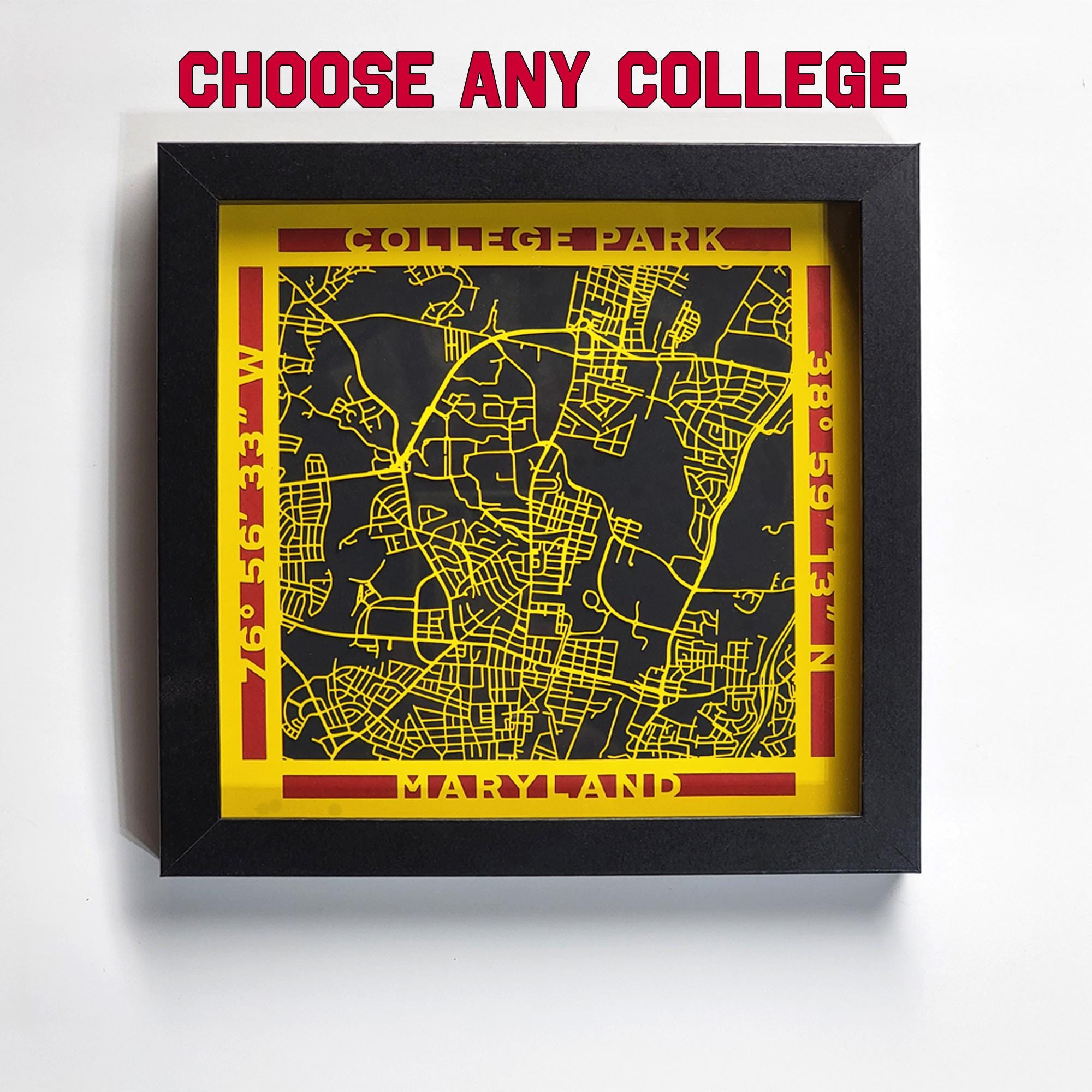 Personalized College Papercut Map of College Campus Personalized ...