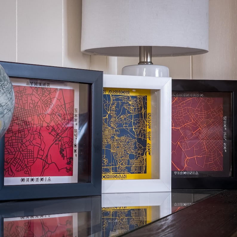 Custom College Map Personalized University Map of College Campus ...