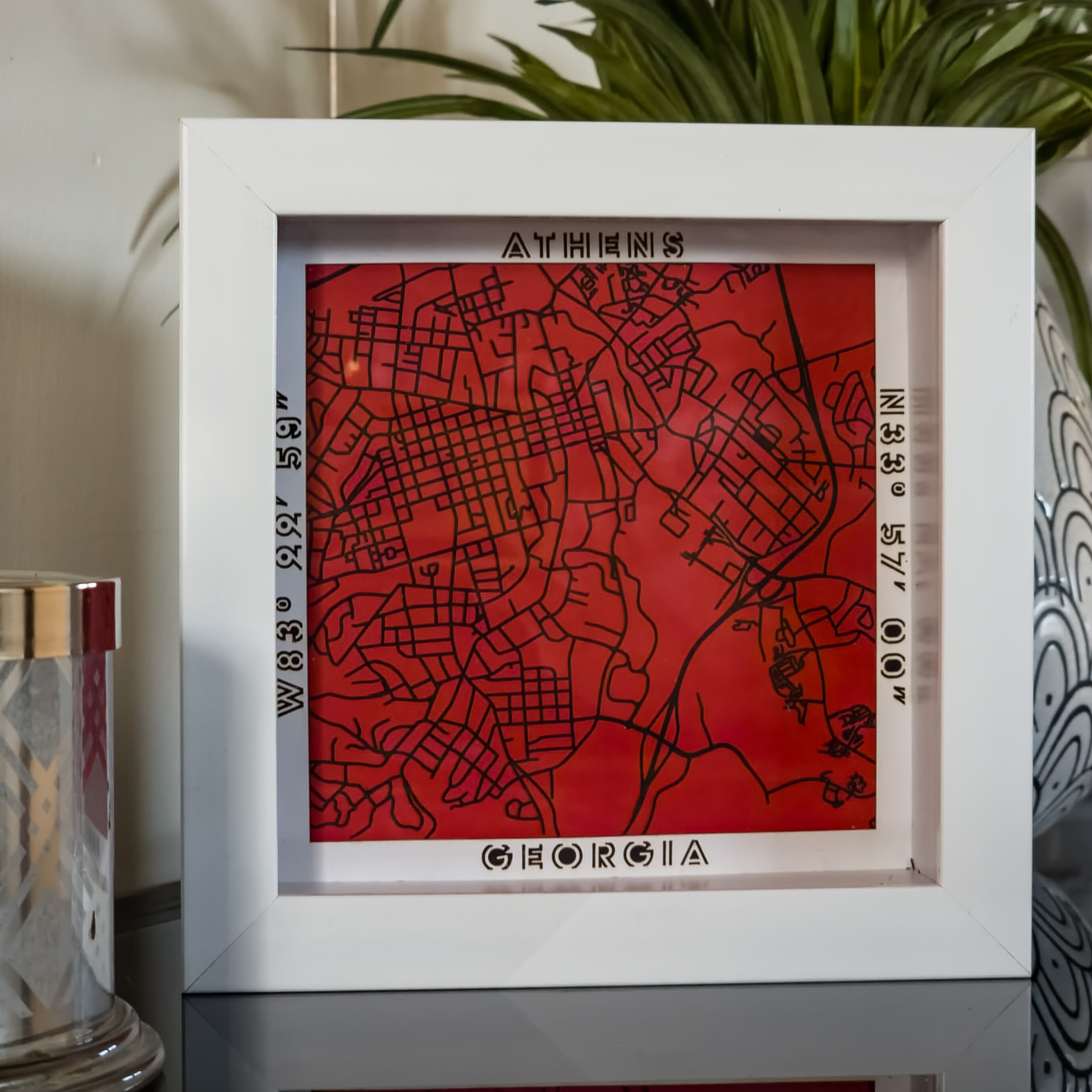Athens Ga Map Athens Georgia College Campus Map Georgia Graduation Gift ...