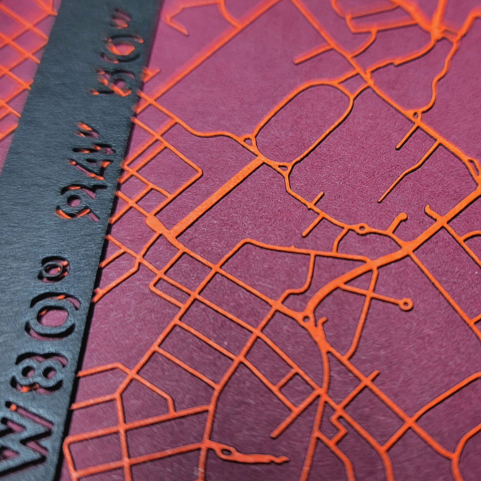 Blacksburg Map Blacksburg Virginia Campus Map Orange and Maroon Street ...