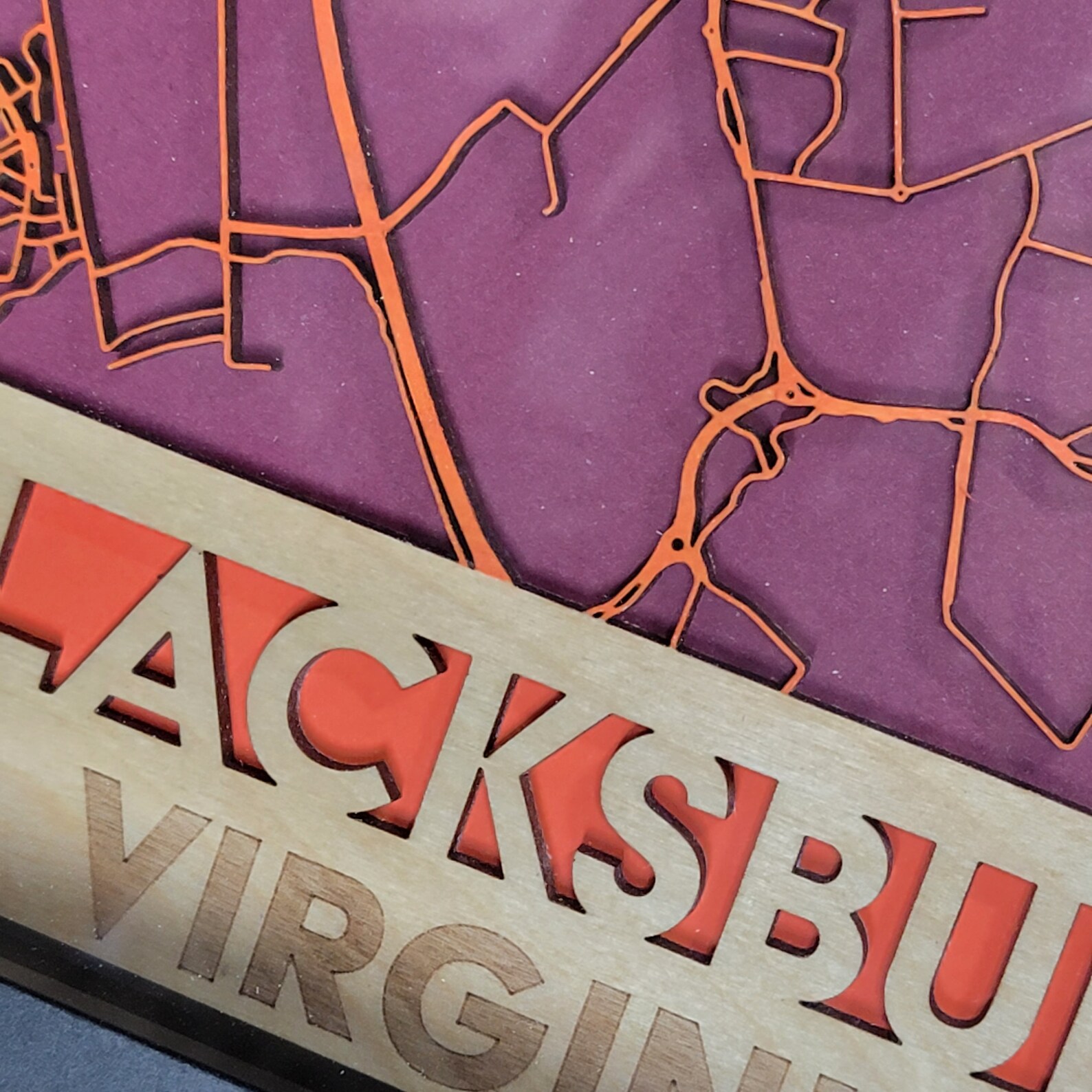 Custom College Wood Map Personalized University Map of College Campus ...