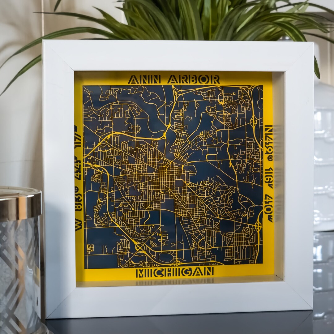 Ann Arbor Map Ann Arbor Michigan College Campus Map Maize and Blue ...