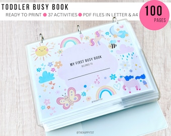 Busy Book Printable Toddler Activities Montessori Homeschool Resources ...