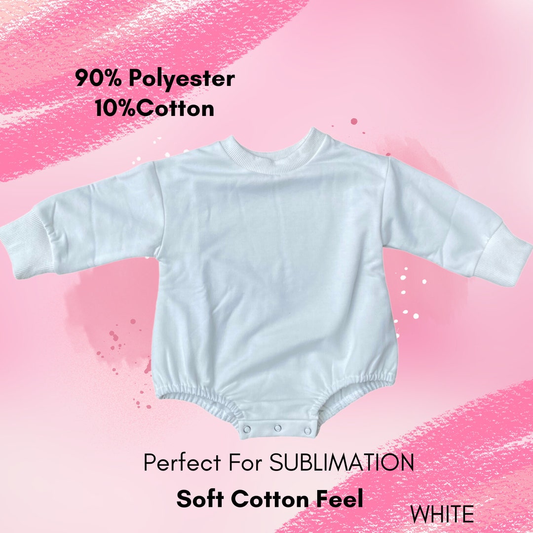 Blank Sublimation Baby Sweatshirt Romper, Infant Sublimation Sweatshirt ...