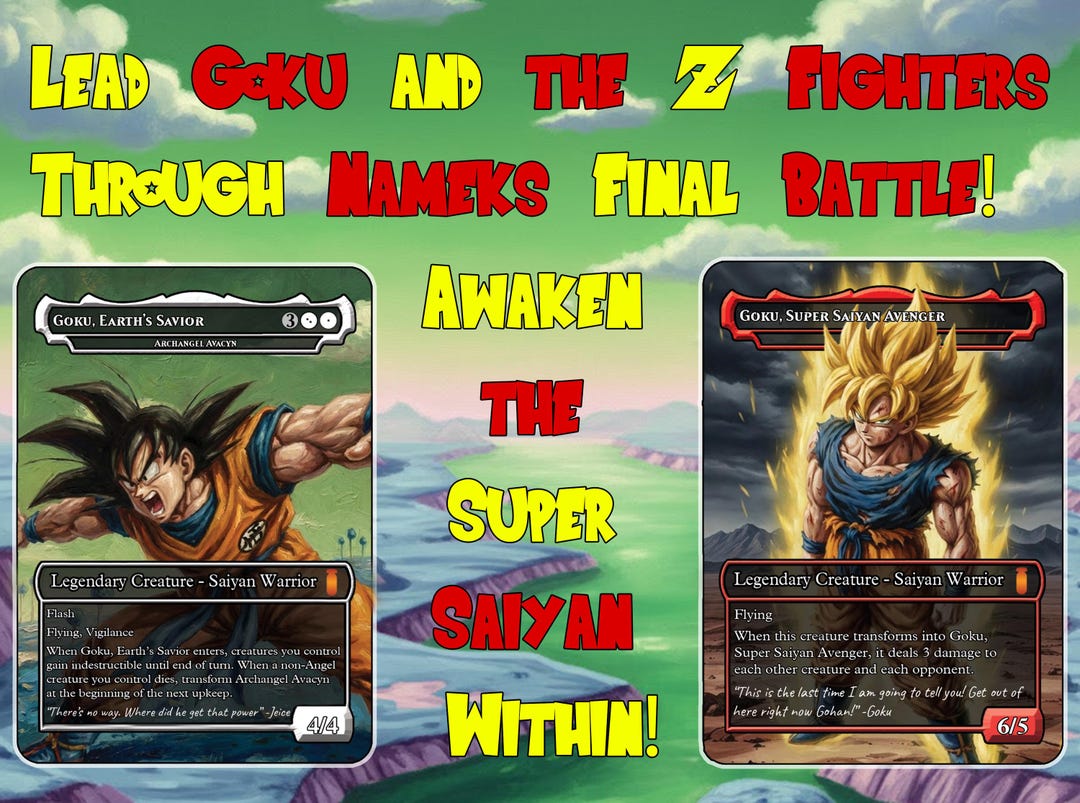 Dragon Ball Z MTG Goku Commander Deck (EDH), Frieza Saga Themed, 100 ...