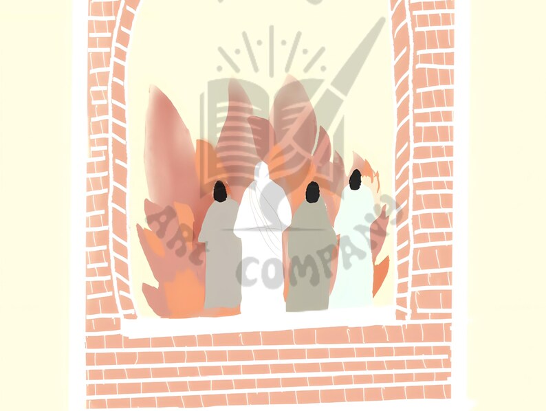 There is Another in the Fire - Book of Daniel - Christian Art - Digital ...