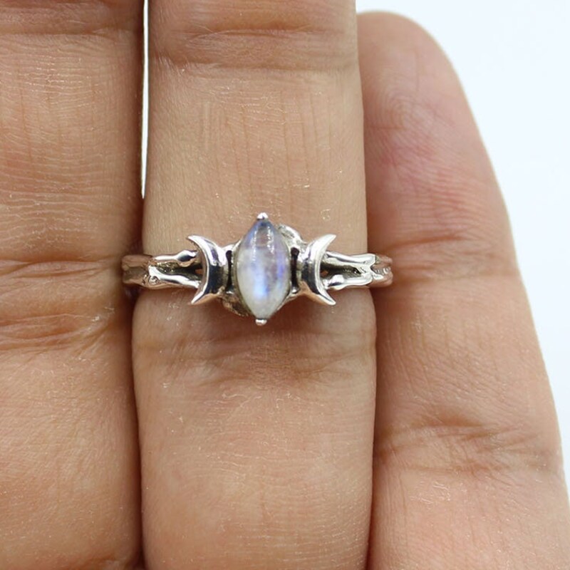 Triple Moon Ring - Etsy