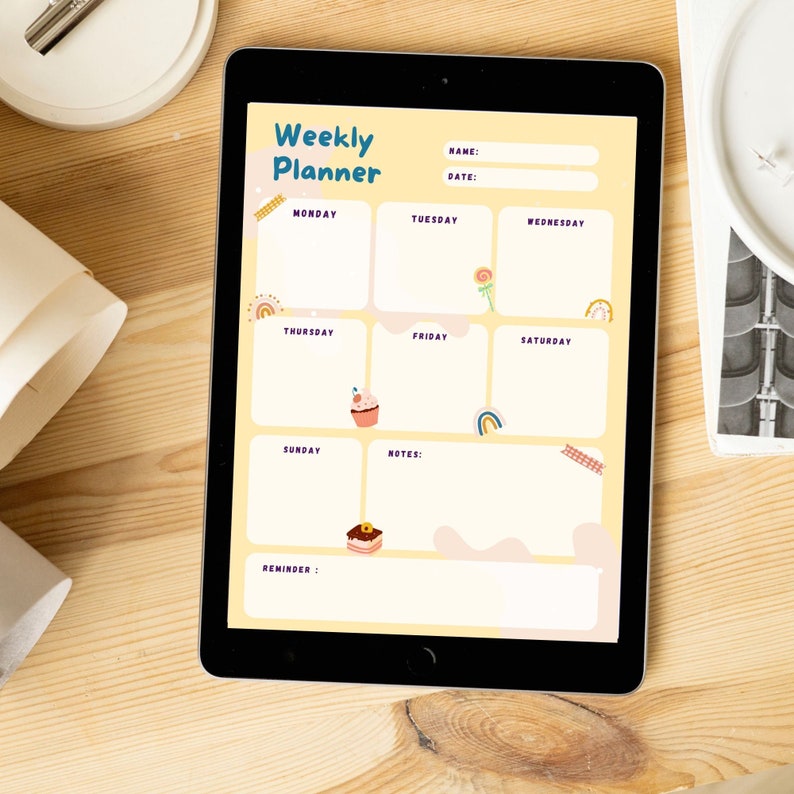 Weekly Planner Goodnotes Template, Planner Template for Goodnotes ...
