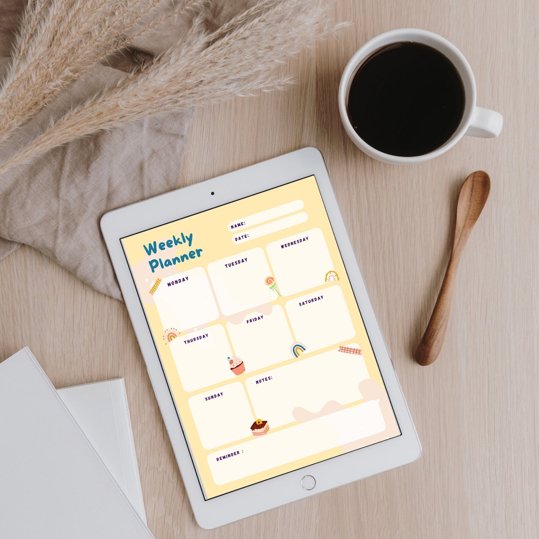 Weekly Planner Goodnotes Template, Planner Template for Goodnotes ...