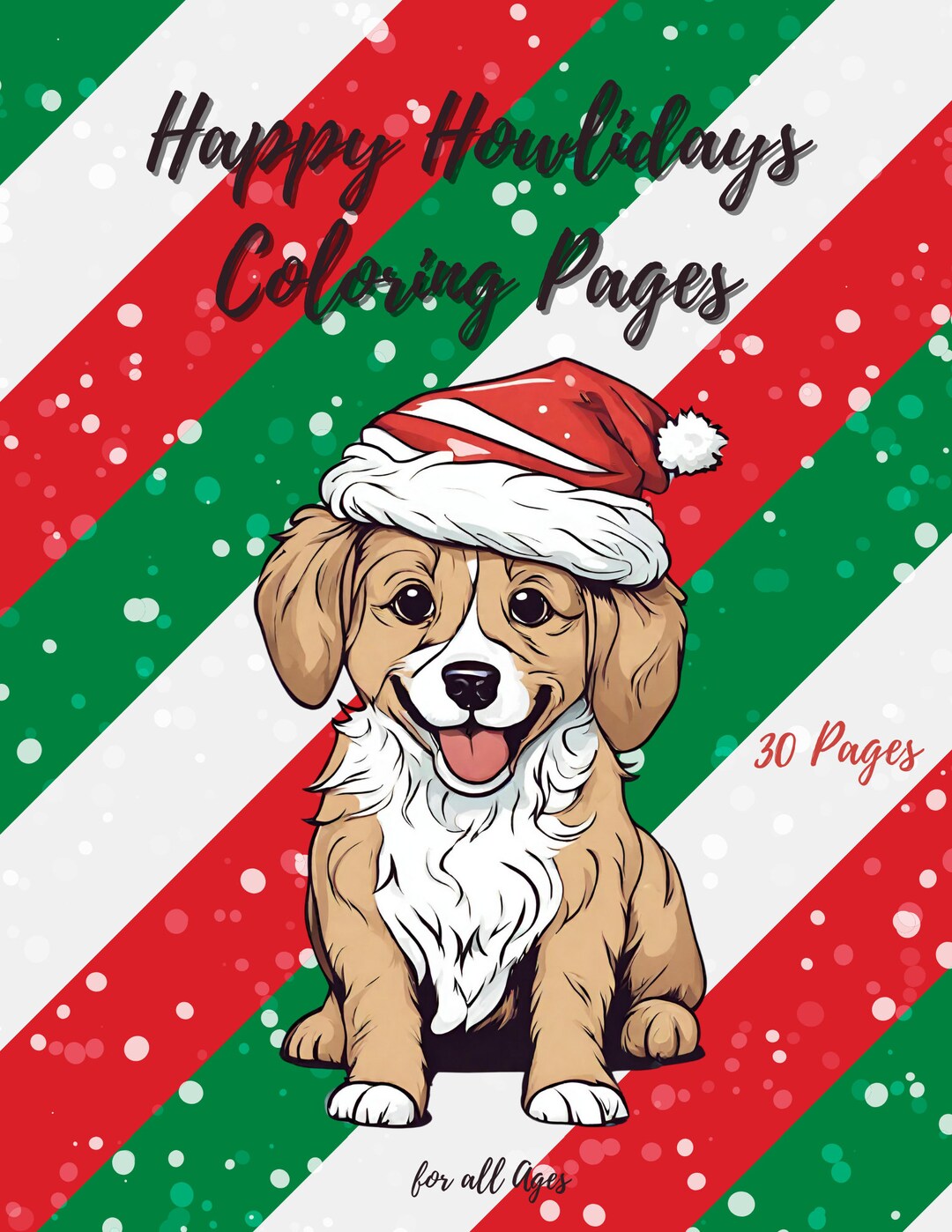 Happy Howlidays Coloring Pages : Pawsitively Festive Fun Instant ...