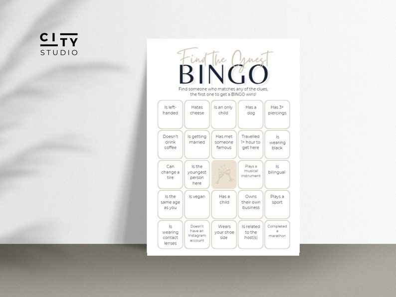 Editable Guest Bingo for Dinner Parties or Any Special Occasions ...