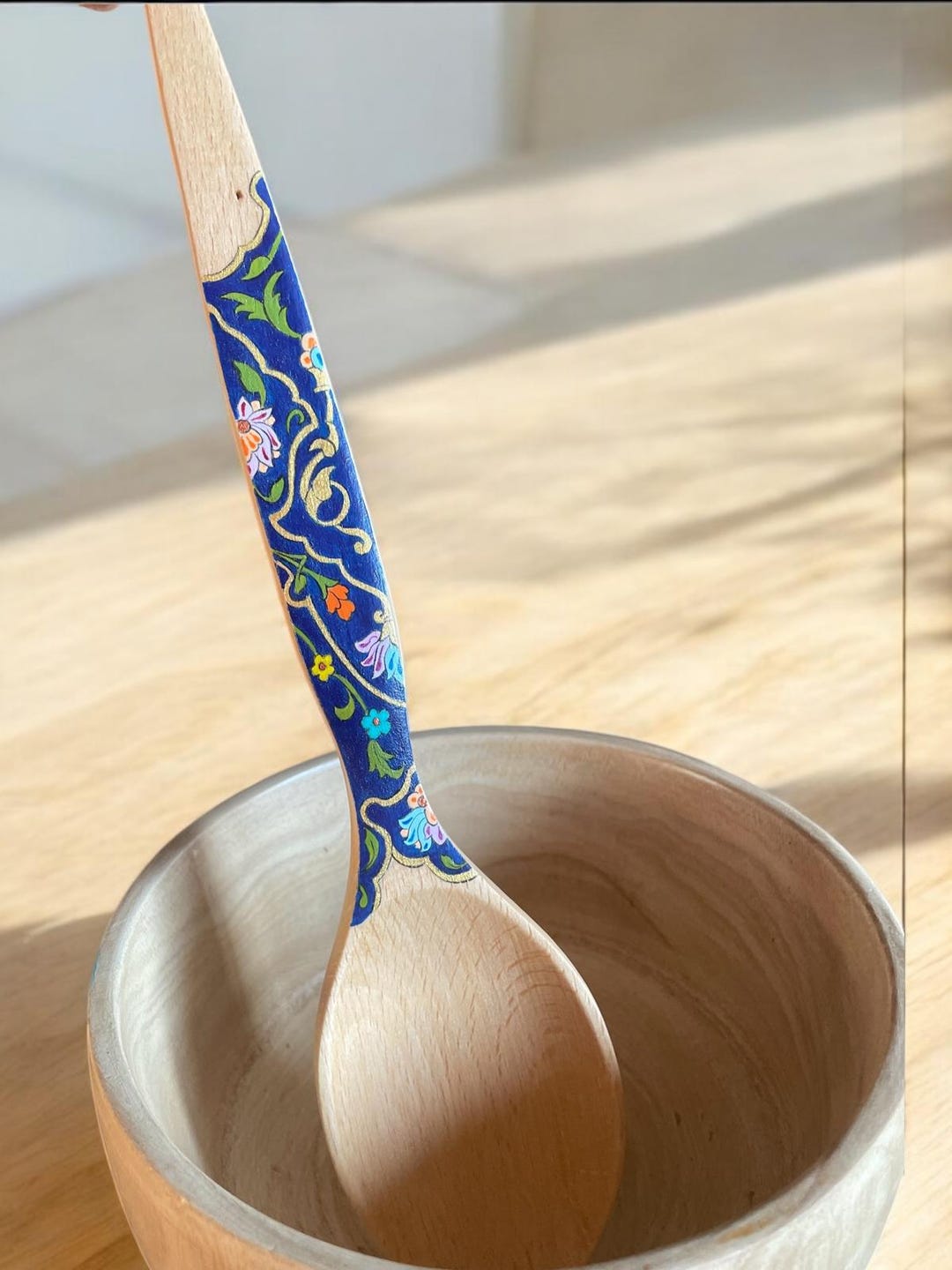 Hand-painted Wooden Spoon | Functional and Artistic Cooking Spoon ...