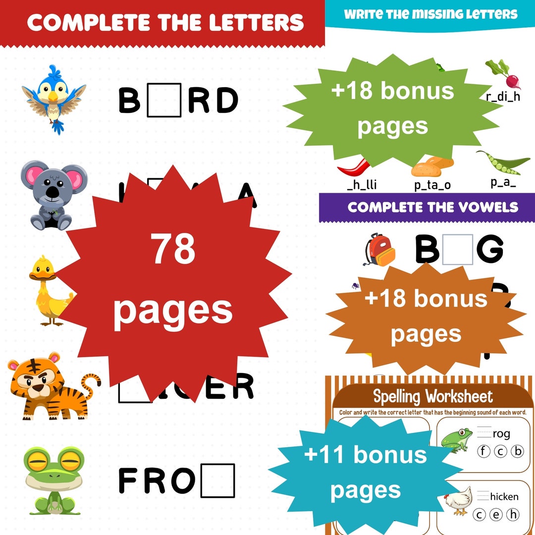 78 Alphabet Letters Worksheets A-Z bonus, Printable, Preschool ...
