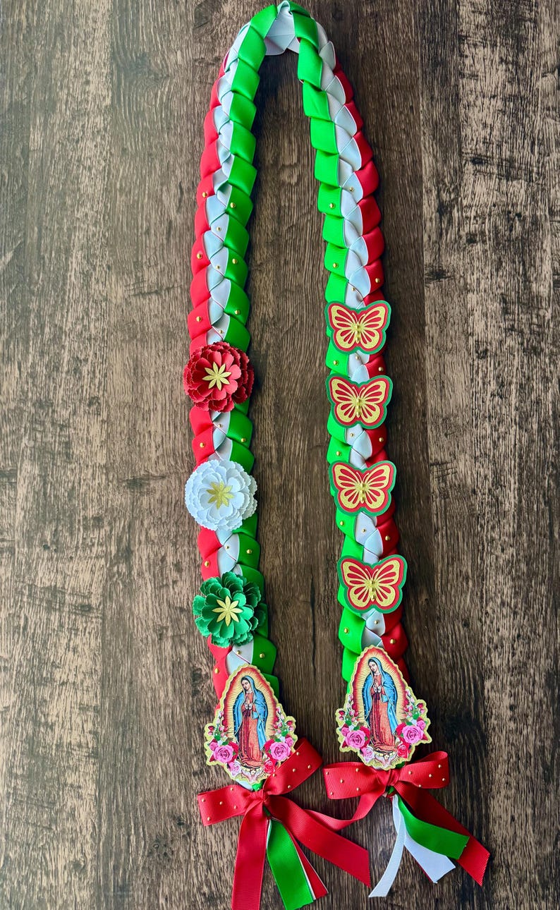 Braided Ribbon Graduation Lei: Mexican Colors, Senior Gift - Etsy